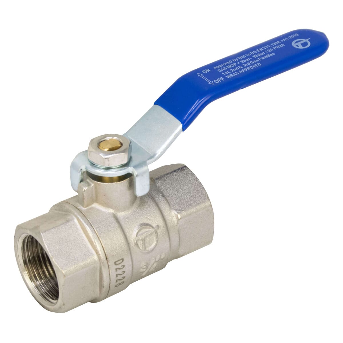 Pegler PB500 3/4" Bsp FxF Full Bore Ball Valve - Red lever Handle ...