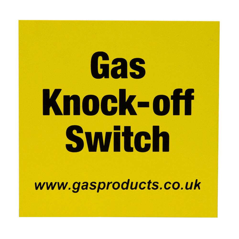 Gas Knock-Off Switch Label | Gas Safety Labels | gasproducts.co.uk
