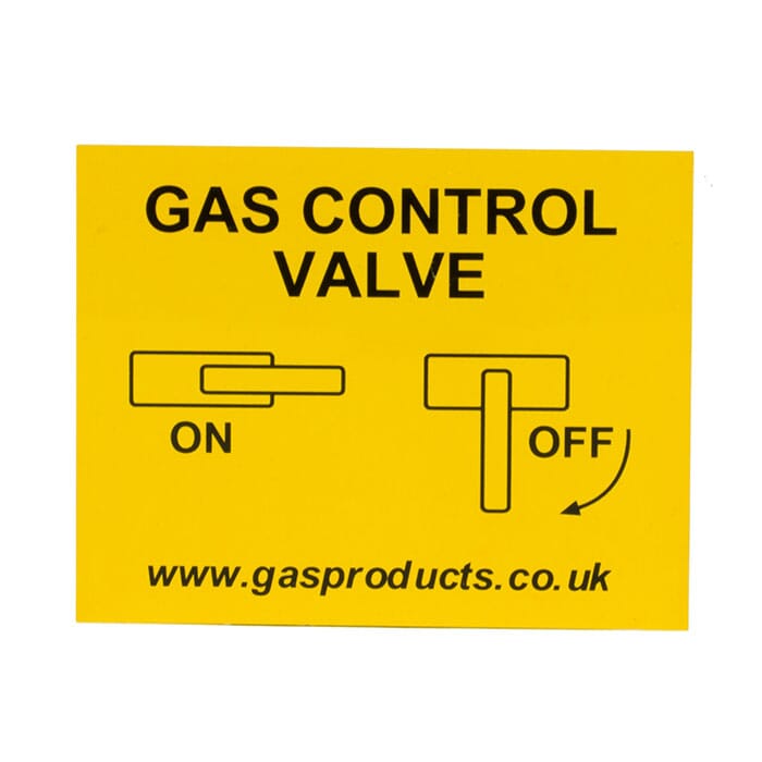 Vertical Isolation Gas Valve Label | Gas Report Pads & Labels ...