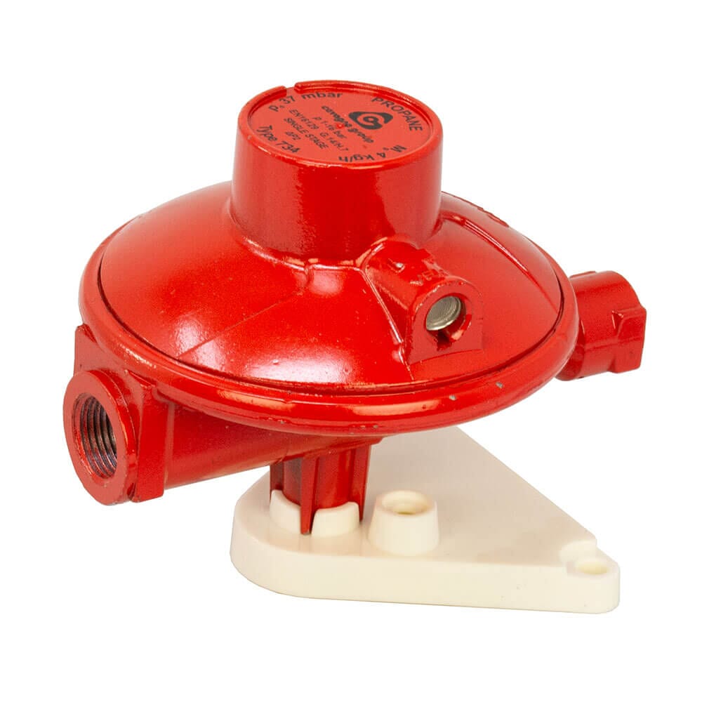 Cavagna 37mbar Propane Gas Regulator, 4kg - Irish F-Valve Screw-On ...