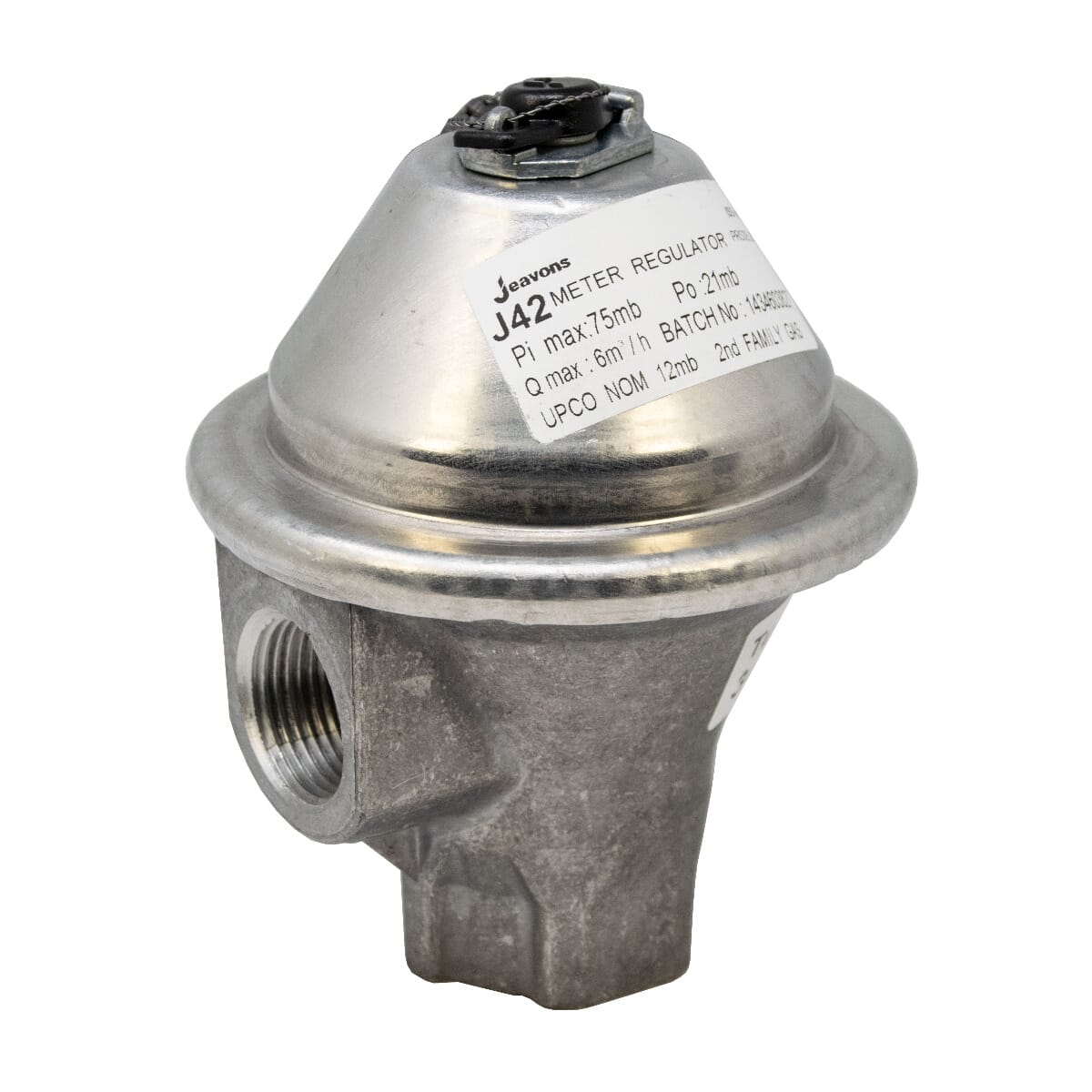 Honeywell Elster J42 ¾" Domestic Angle Gas Regulator with UPCO ...