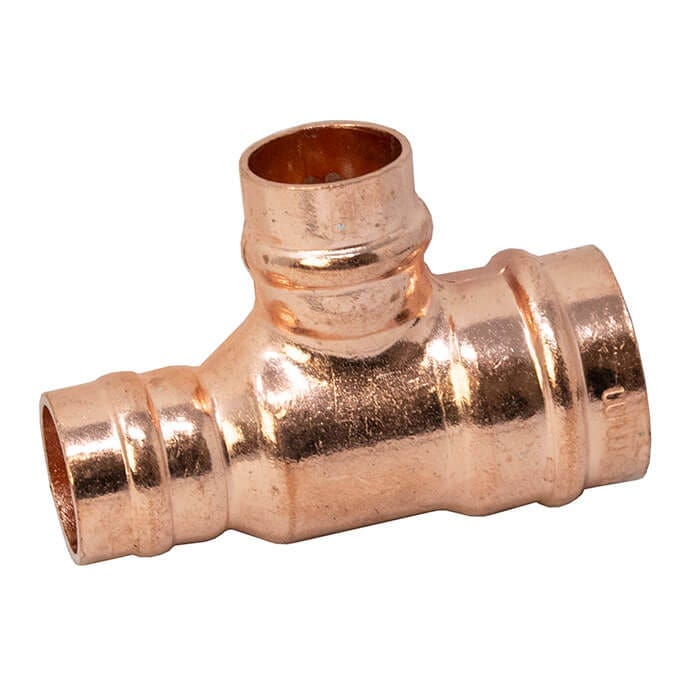 Copper Solder Ring Reduced End & Branch Tee - 28mm x 22mm x 22mm ...