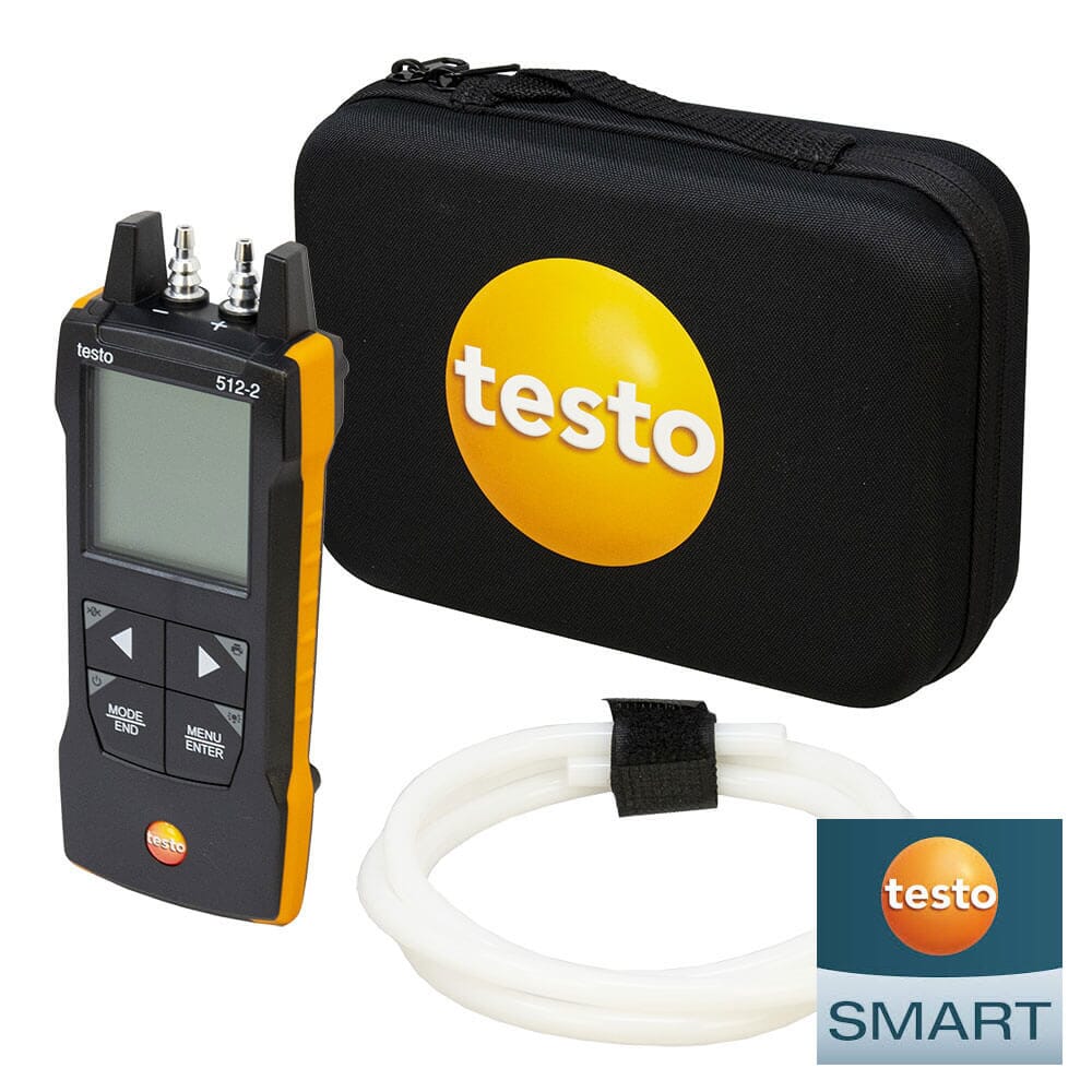 Testo 512-2 Bluetooth Differential Pressure Meter 0 to 2000 Mbar ...